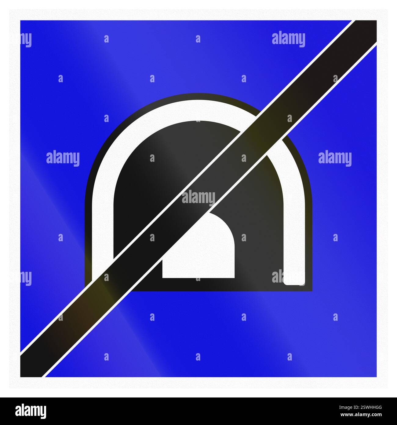 Road sign in Israel - tunnel ends Stock Photo - Alamy