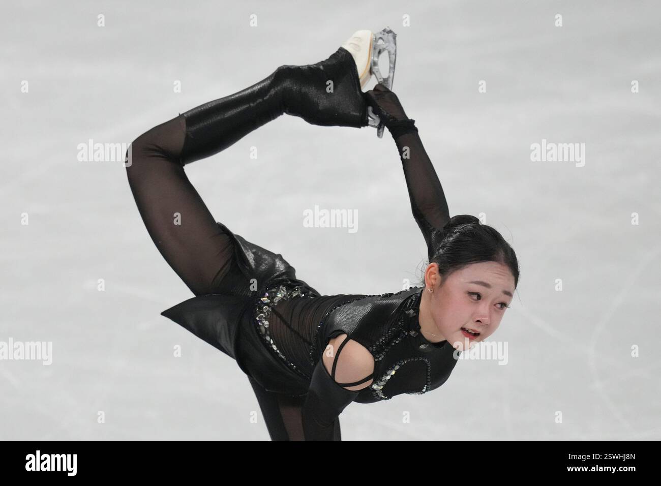 Kim Chae-yeon of South Korea performs during the women's short program at the ISU Four ...