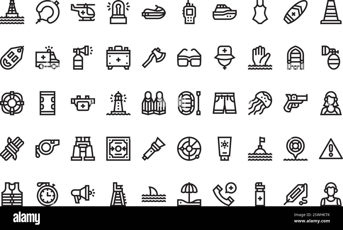 Lifeguard icons High-Quality Vector Icons Collection with Editable Stroke. Ideal for ...