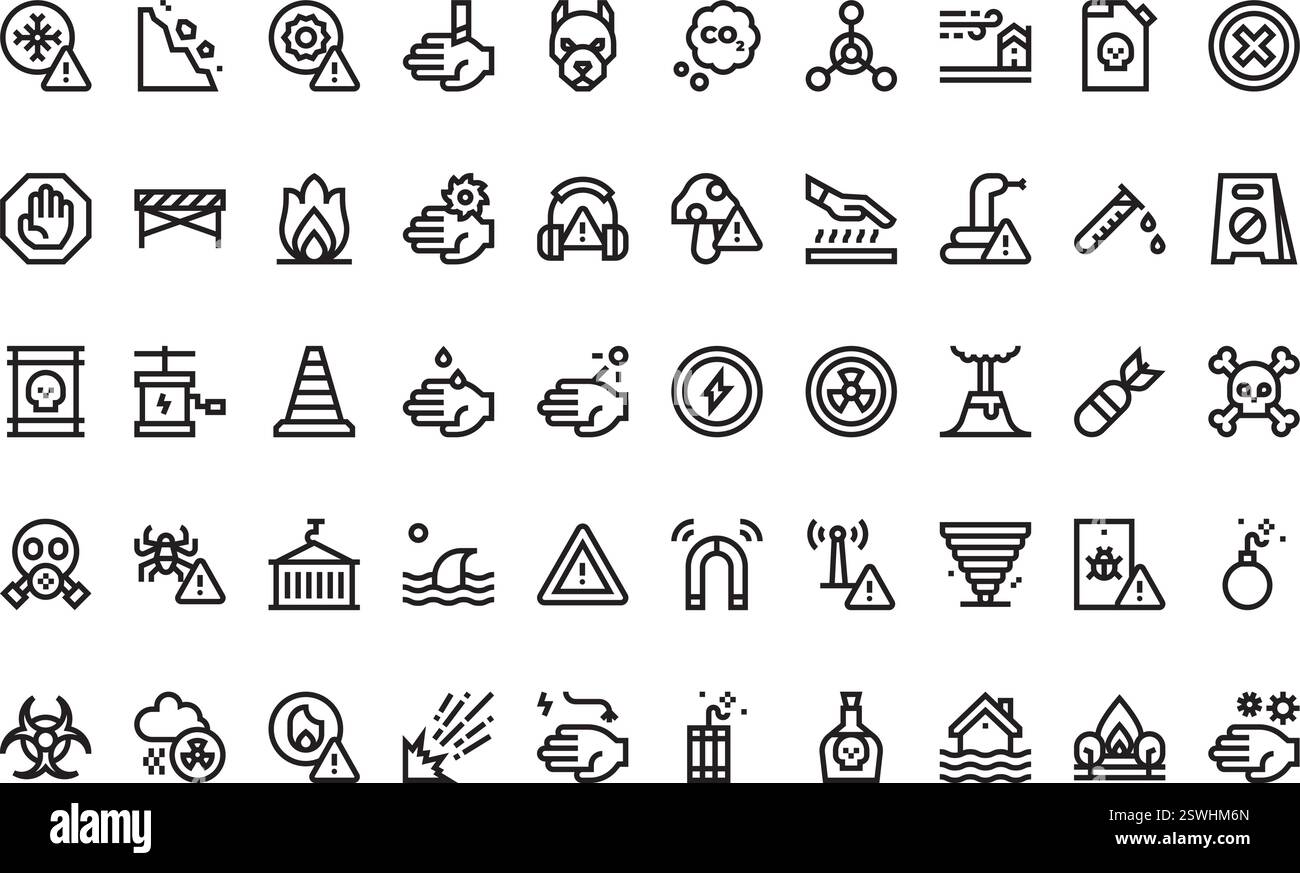 Danger icons High-Quality Vector Icons Collection with Editable Stroke ...
