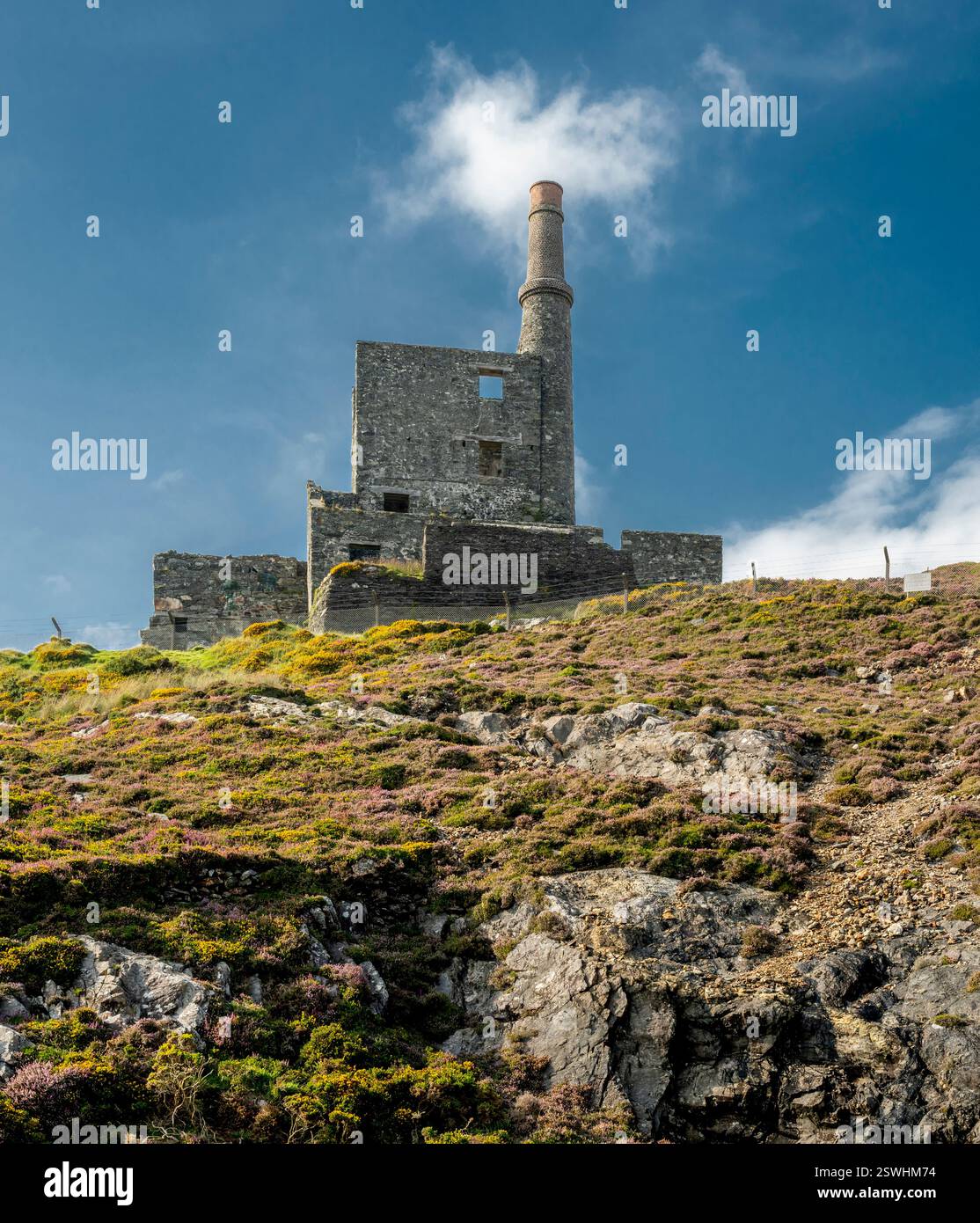 Mountain Mine, a 19th century derelict Cornish engine house formerly ...