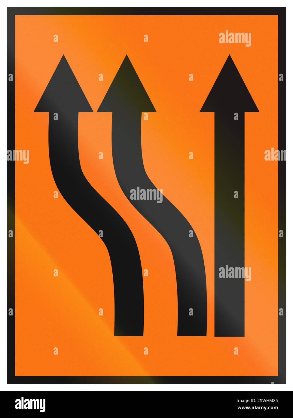 Middle lane road sign Cut Out Stock Images & Pictures - Alamy