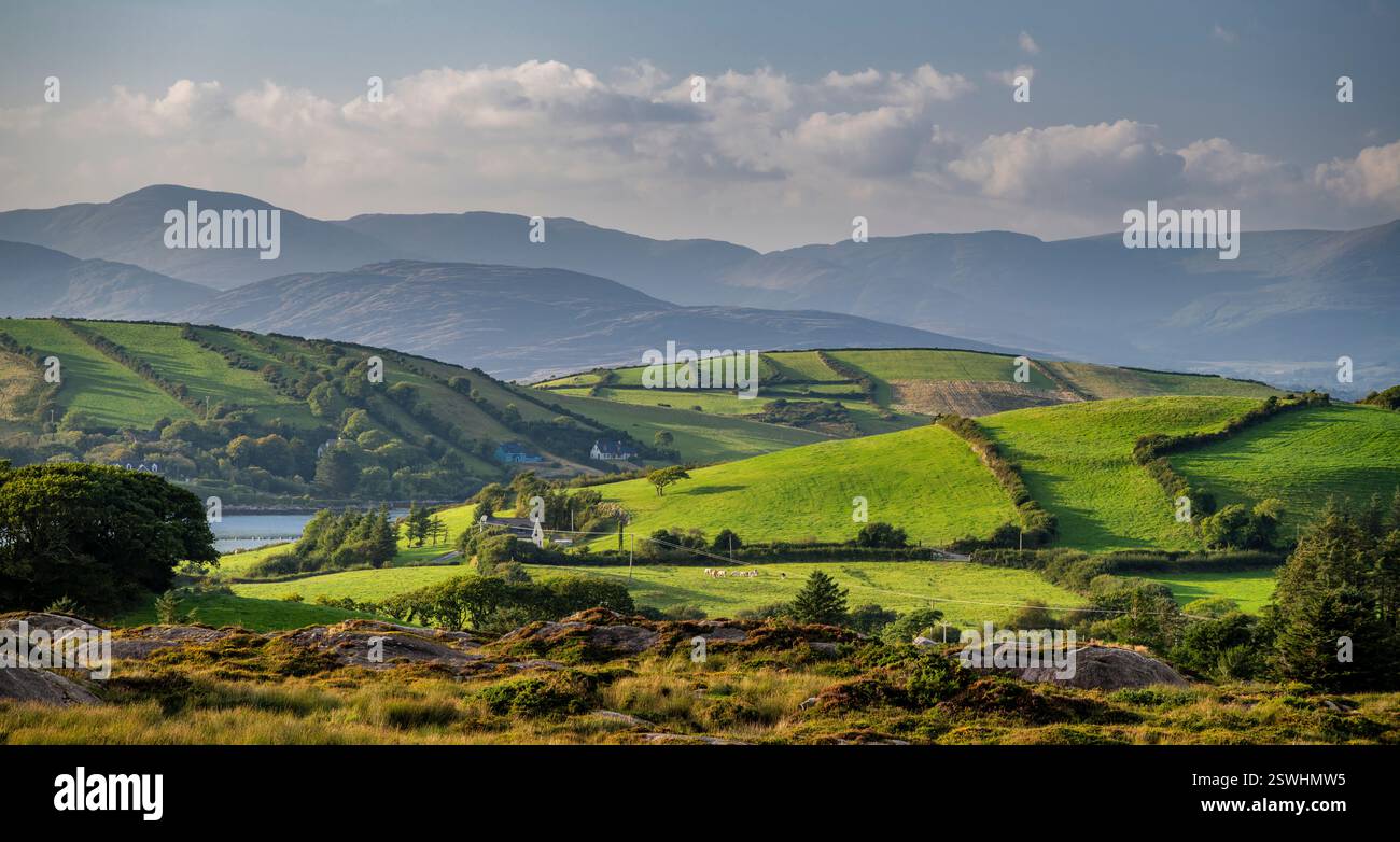 Post-glacial landscape of the Beara Peninsula, with the Ardgroom ...