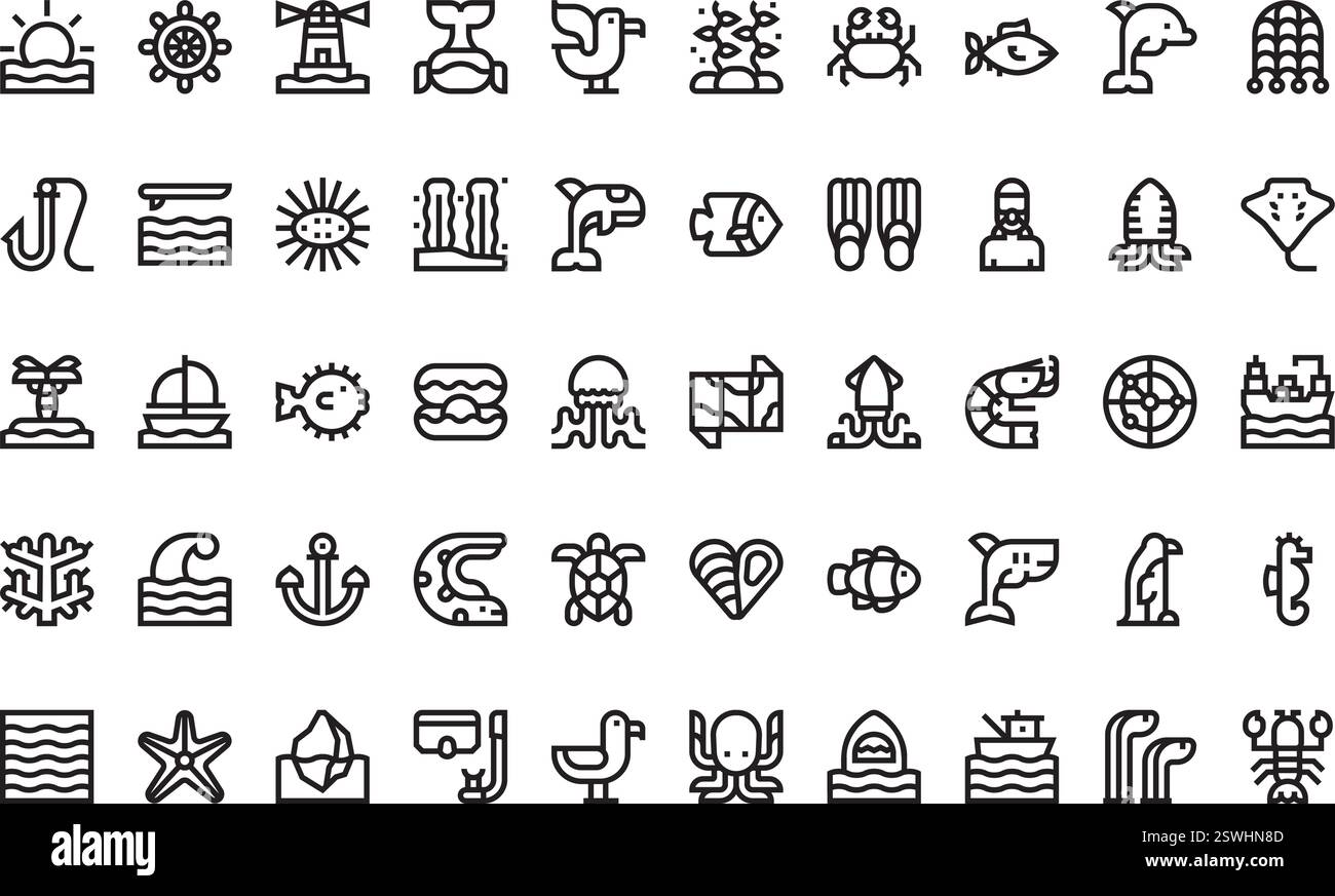 Ocean icon pack High-Quality Vector Icons Collection with Editable ...