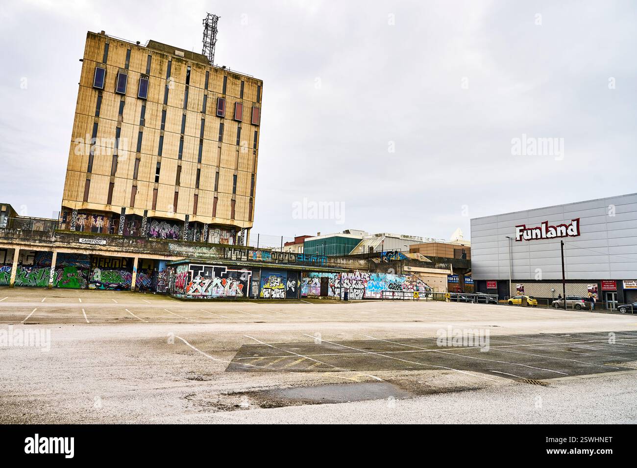 The old Blackpool central police station ready for demolition Stock ...