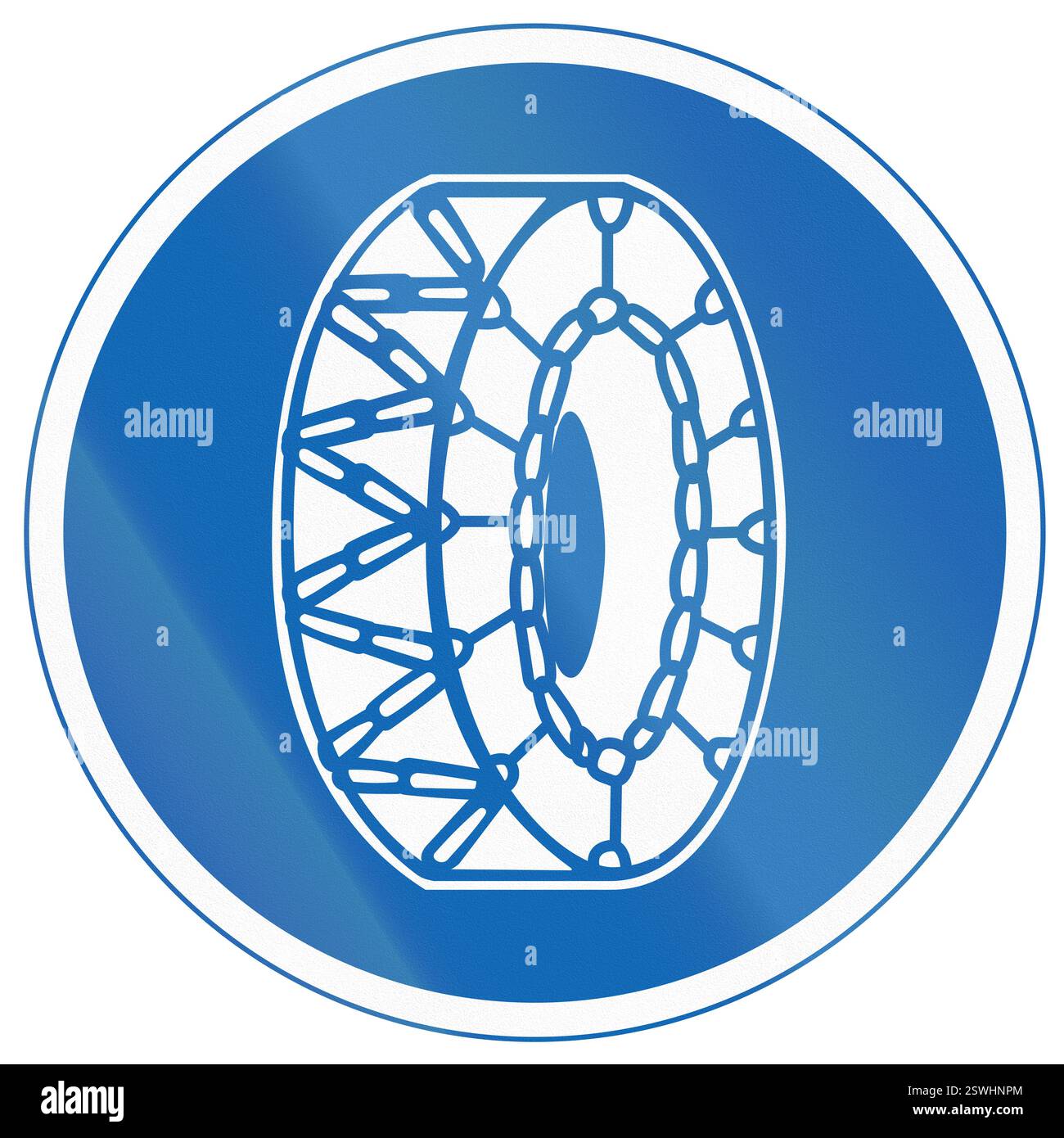 Mandatory chains hi-res stock photography and images - Alamy