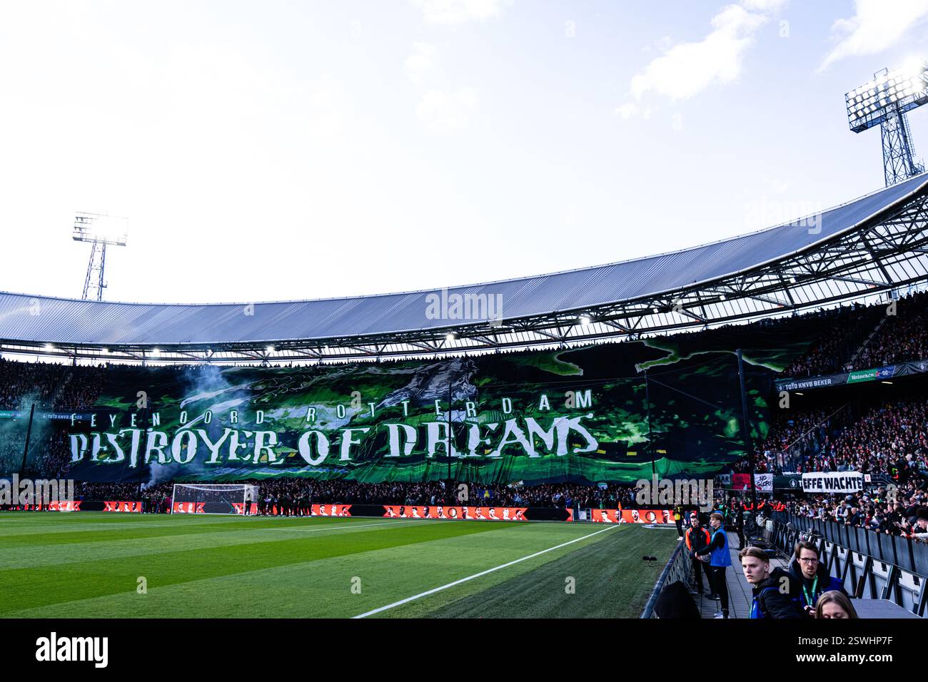 Rotterdam - Banner from the Feyenoord supporters during the KNVB Cup ...