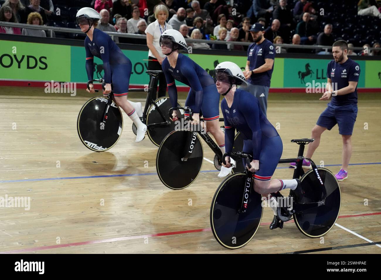 Team Inspired A's Lauren Bell, Lowri Thomas and Rhian Edmunds during ...