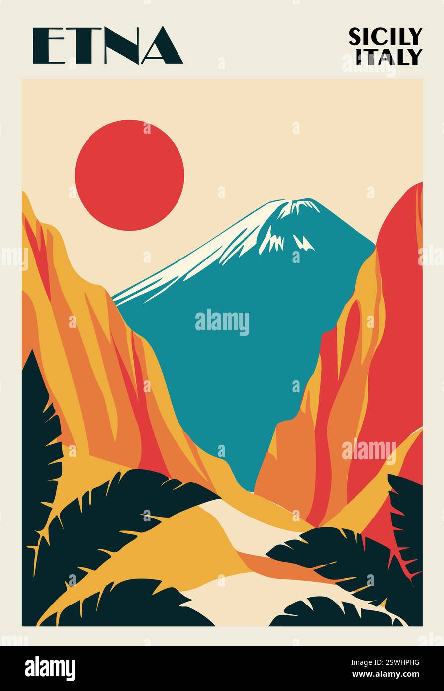 Sicily sun Stock Vector Images - Alamy