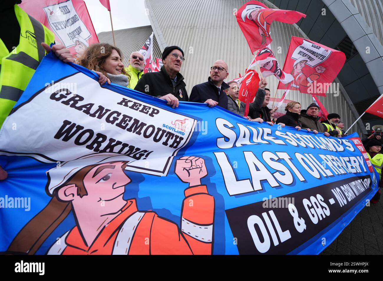 Members of Unite union take part in a demonstration to protest at ...