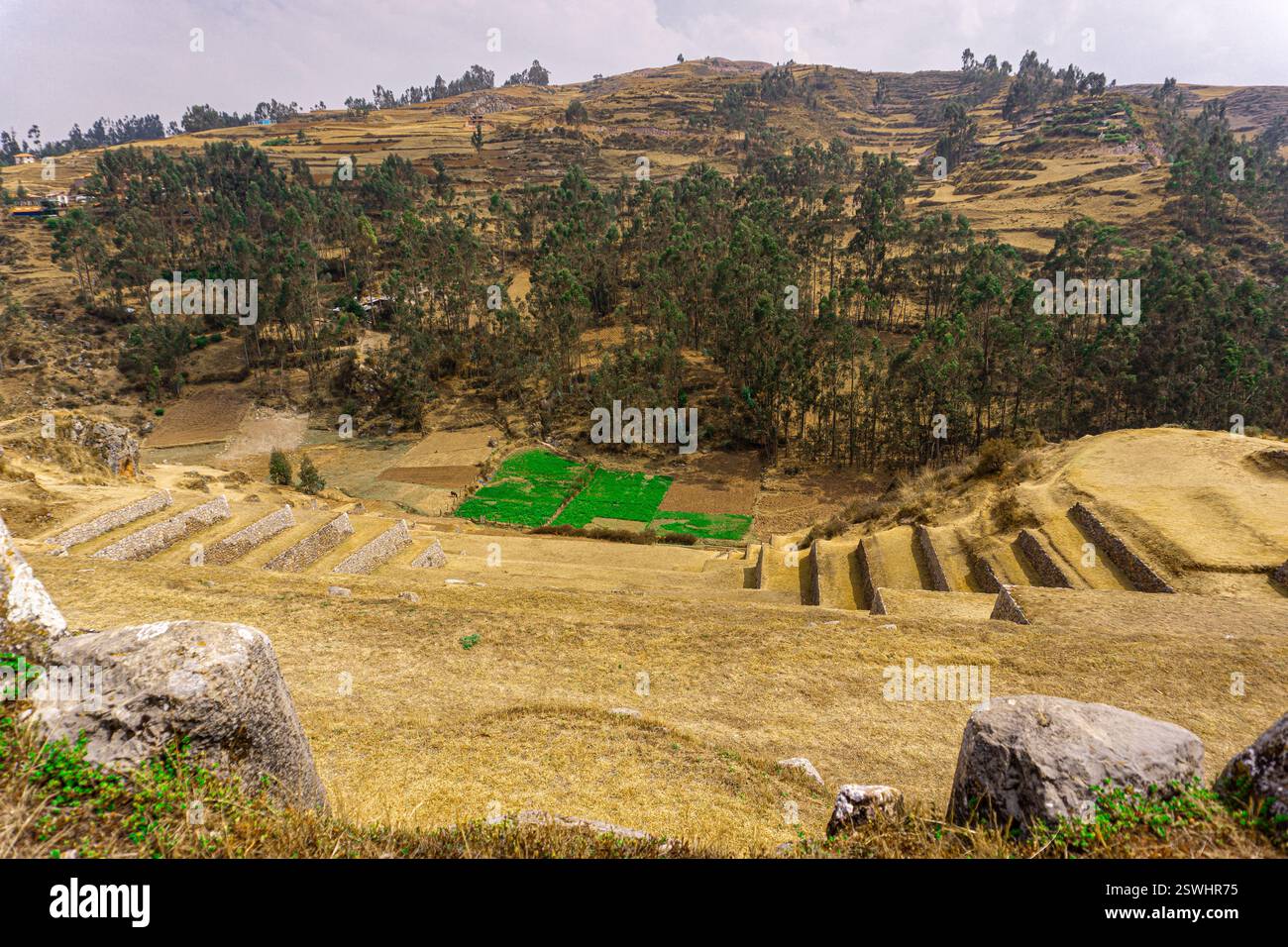 Chinchero agricultural terraces in Peru highlighting traditional Andean ...