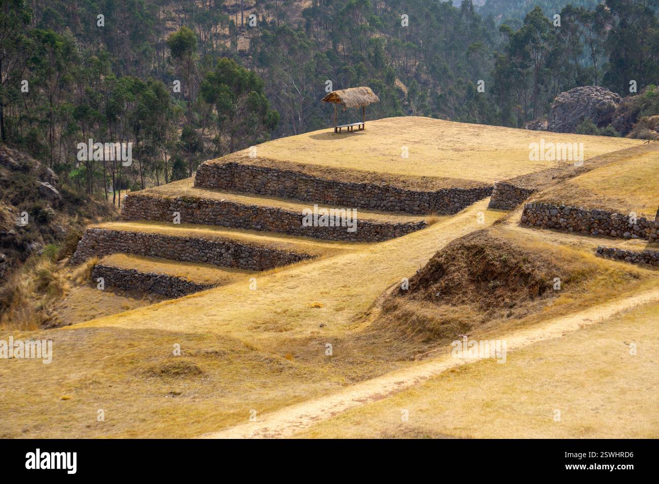 Ancient Inca terraces of Chinchero Peru reflecting sustainable farming ...