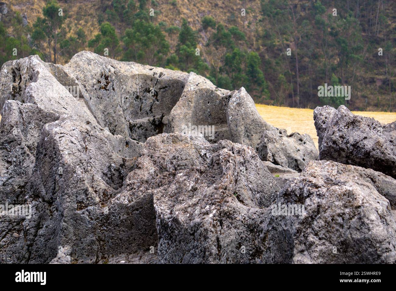 Remarkable Inca rock formations in Chinchero Peru a testament to ...