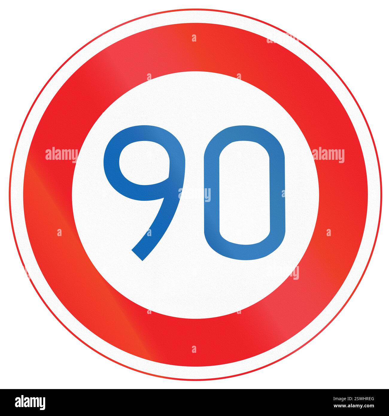 Prohibition sign maximum speed 90 hi-res stock photography and images ...