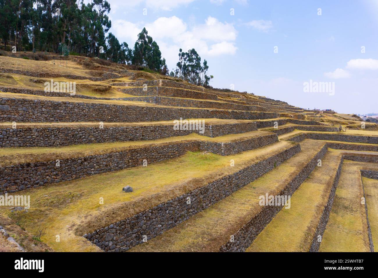 Historic stone terraces of Chinchero Peru preserving Inca farming ...