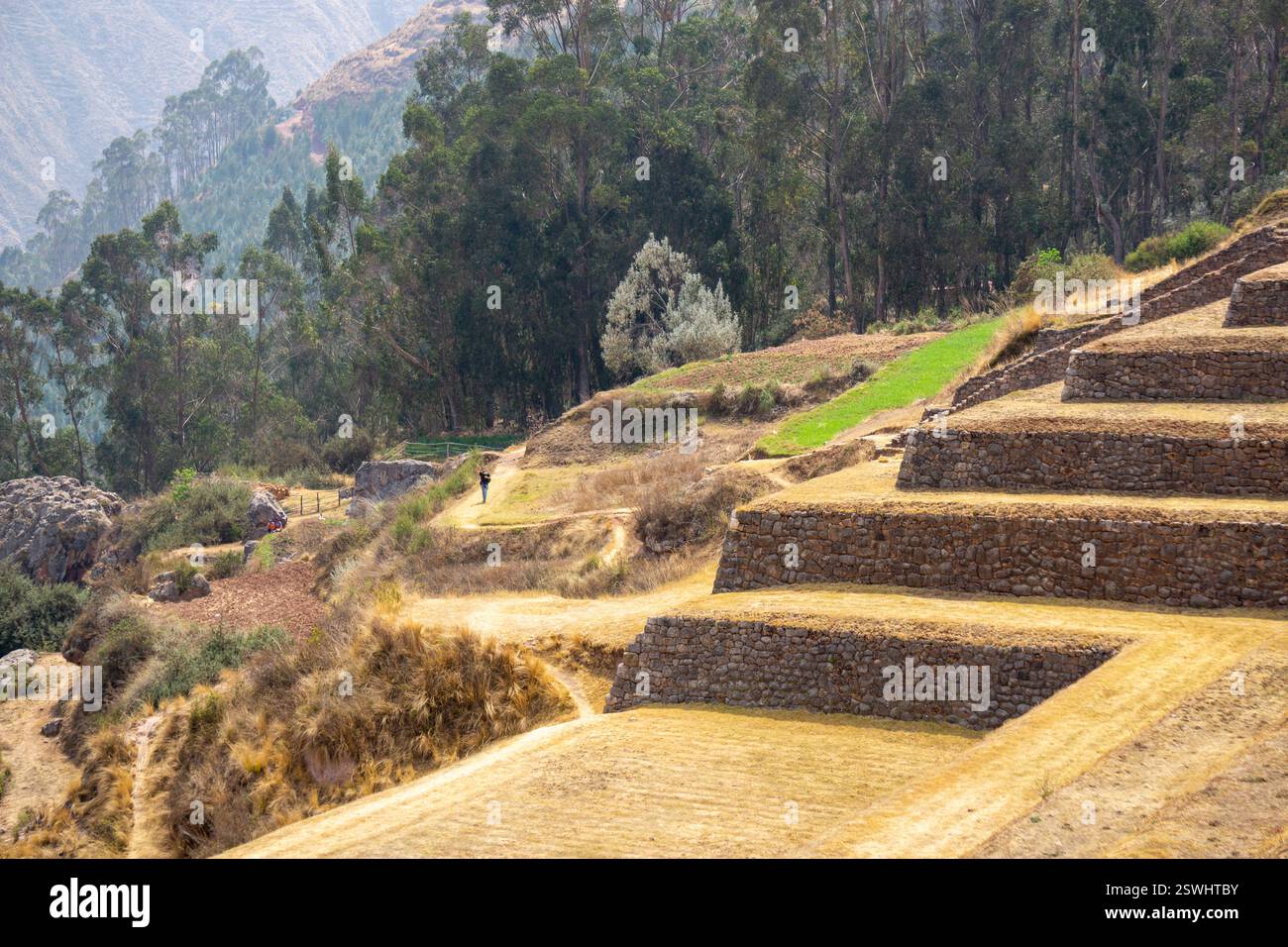 Ancient Inca terraces in Chinchero Peru a stunning blend of history ...