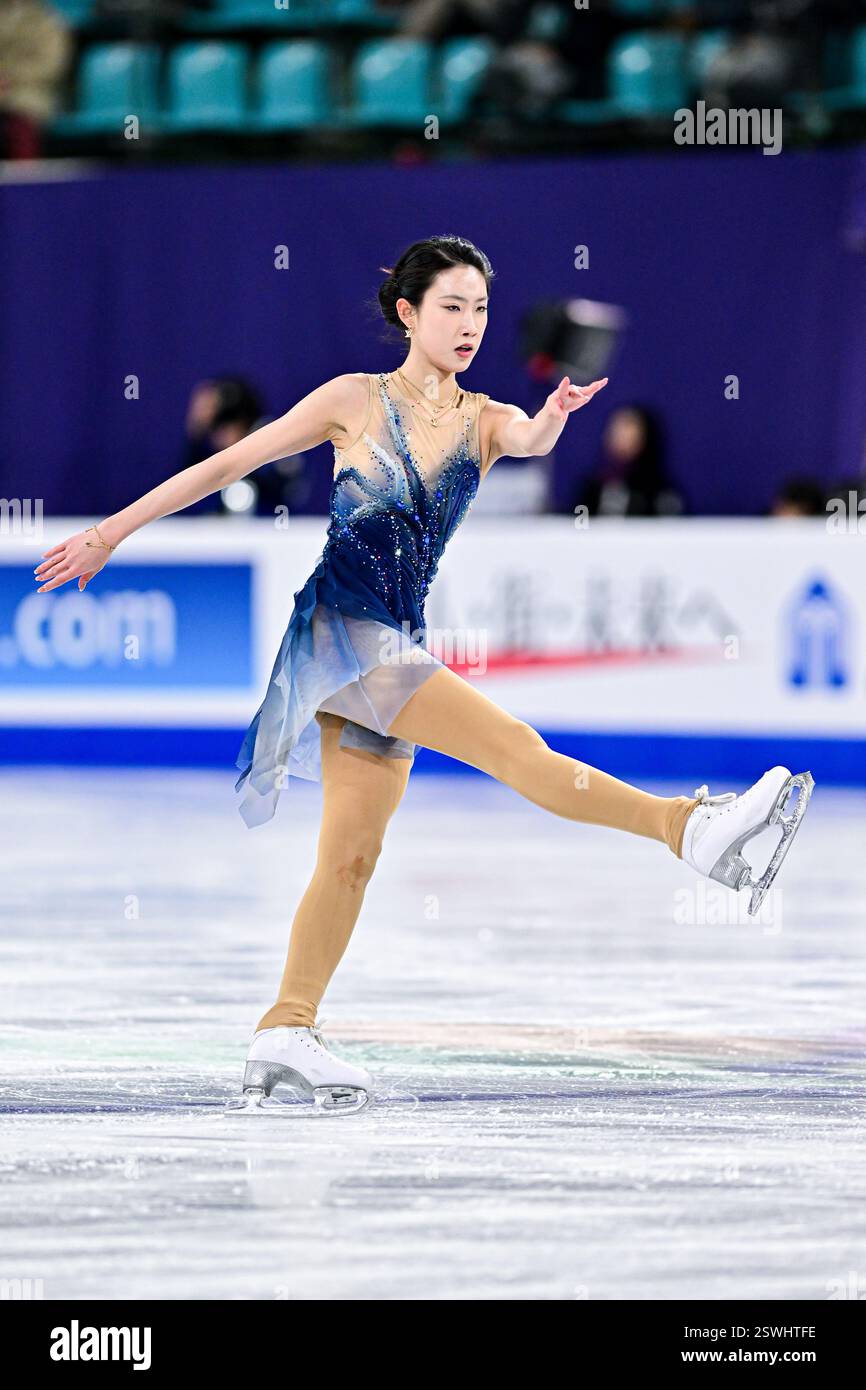 Hongyi CHEN (CHN), during Women Short Program, at the ISU Four ...