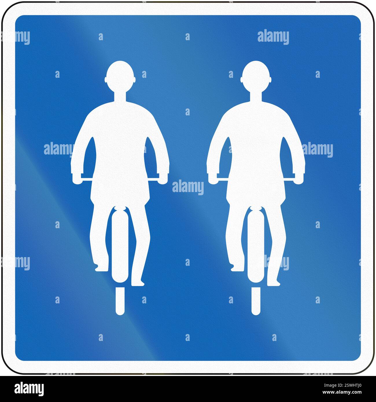 Japanese road sign - Cyclists are permitted to ride side-by-side Stock ...