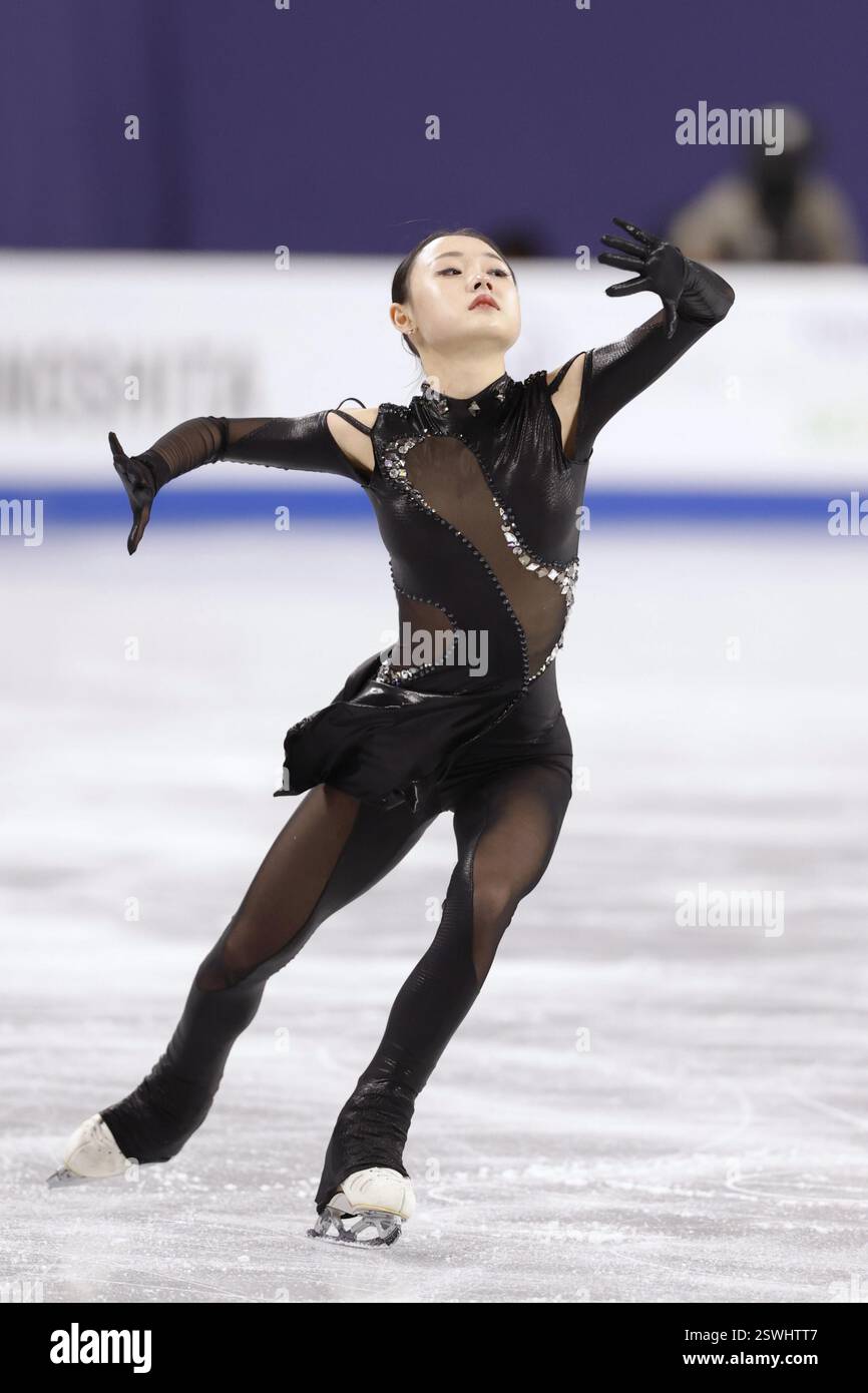 Kim Chae Yeon of South Korea performs in the women's short program at ...