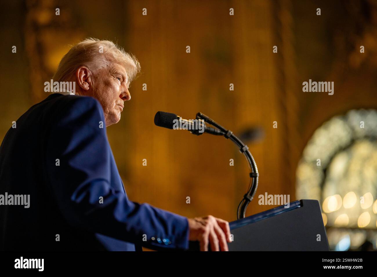 MAR-A-LAGO, FLORIDA, USA - 18 February 2025 - US President Donald Trump ...