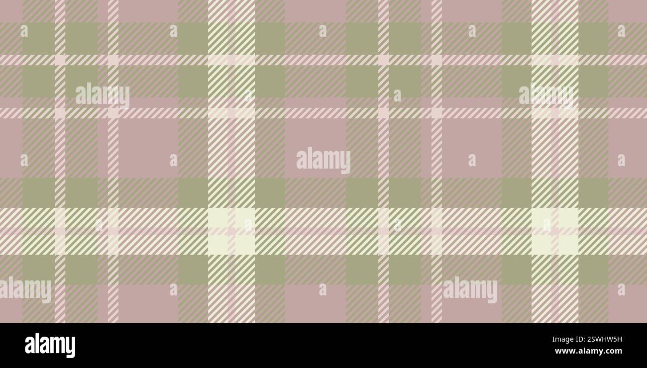 Symmetrical plaid pattern in muted beige, light pink, and olive green ...