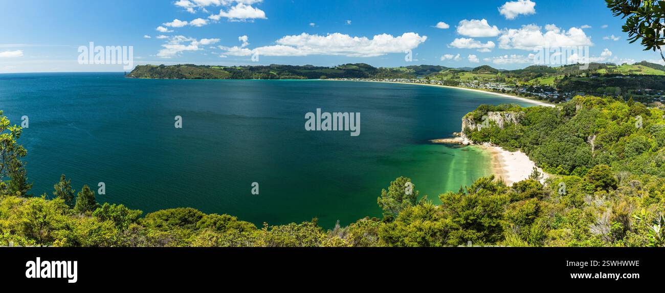 Lonely Bay seen from Shakespeare Cliffs on the Coromandel Peninsula ...