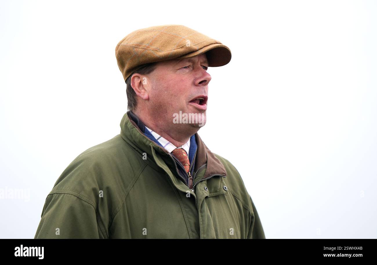 Trainer Henry Daly at Warwick Racecourse. Picture date: Friday February ...