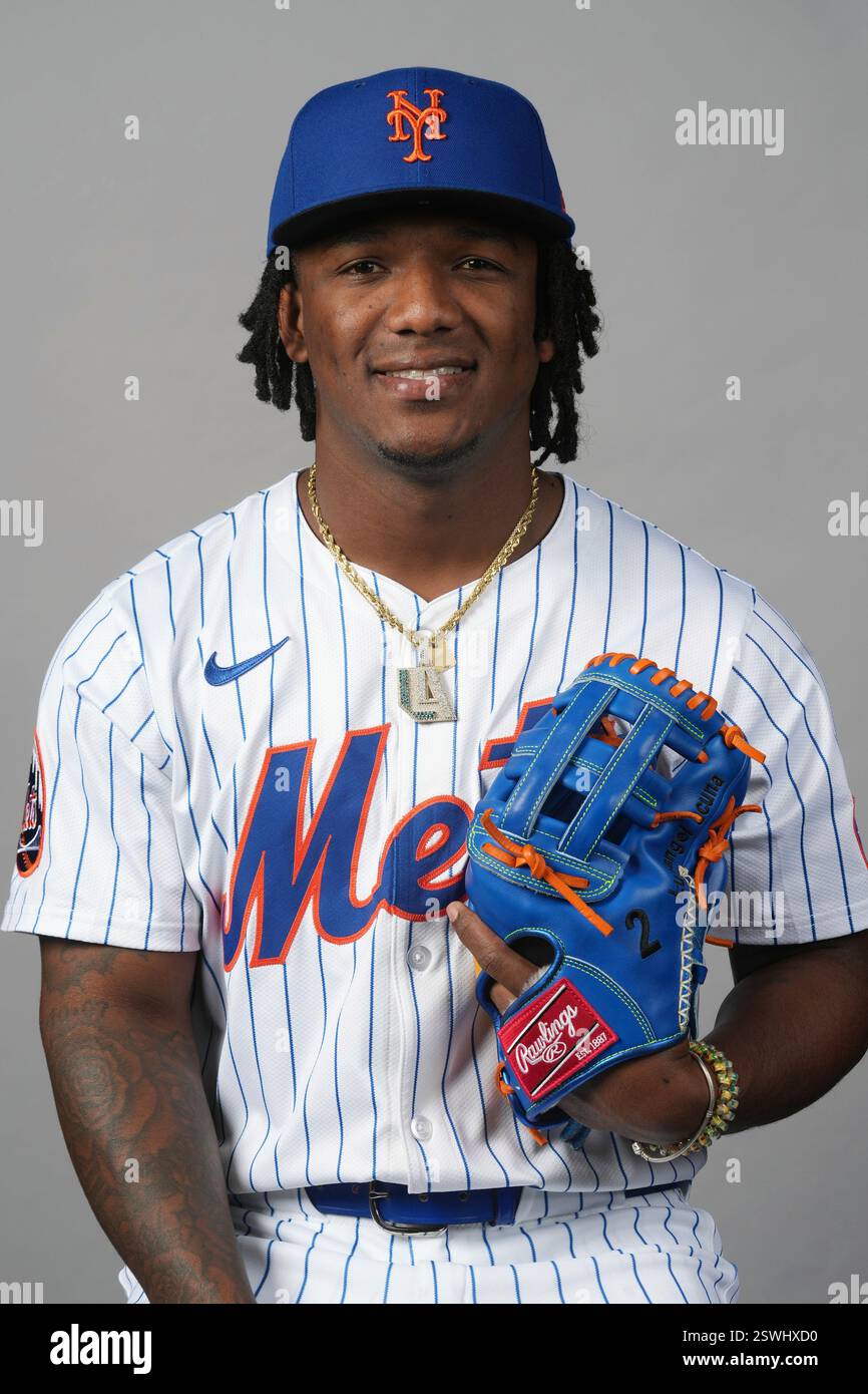 This is a 2025 photo of Luisangel Acuna of the New York Mets baseball ...