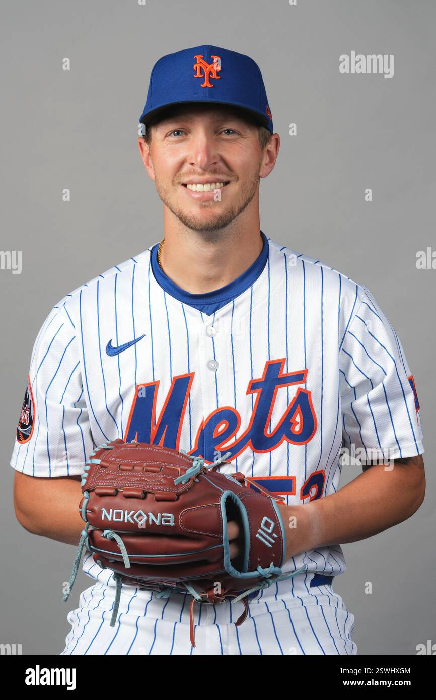 This is a 2025 photo of Tyler Zuber of the New York Mets baseball team ...