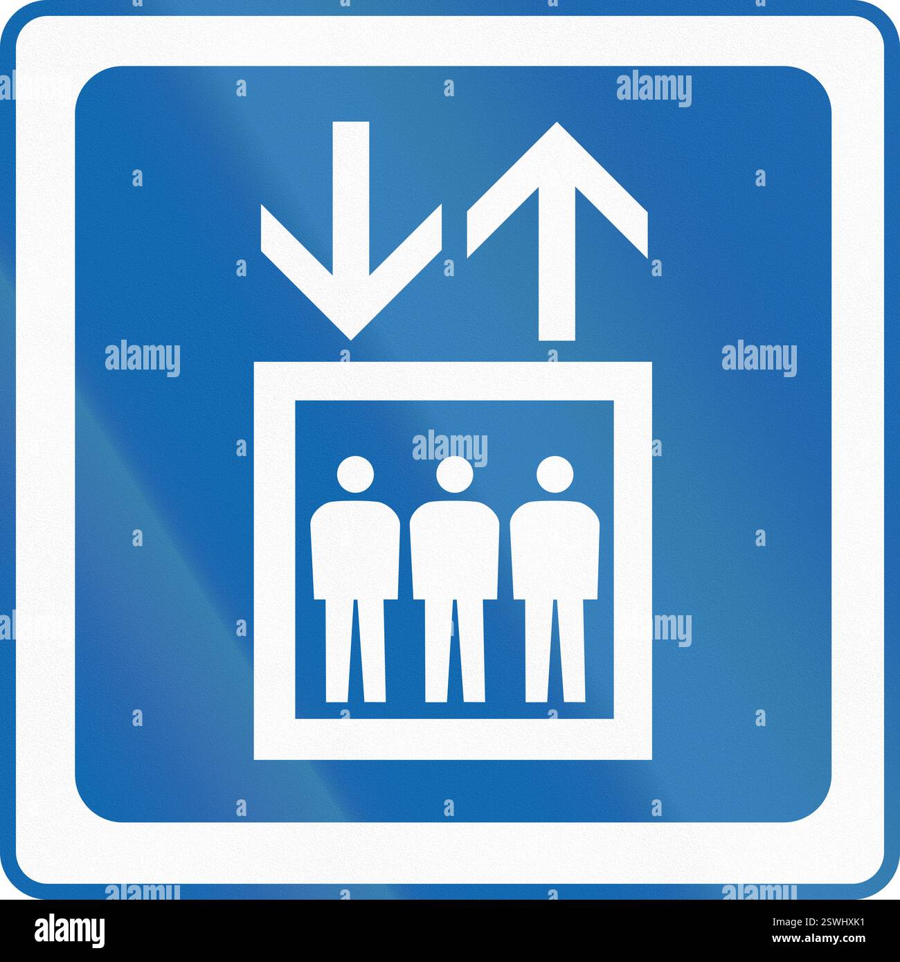 Road sign in Japan - Elevator symbol Stock Photo - Alamy