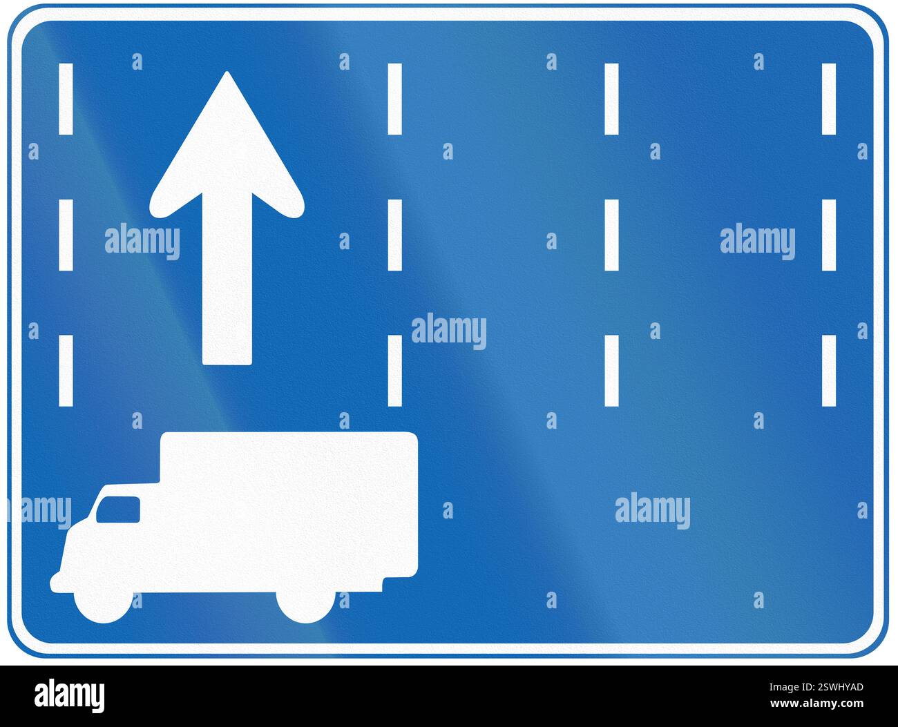 Road sign in Japan - Truck Lane Stock Photo - Alamy