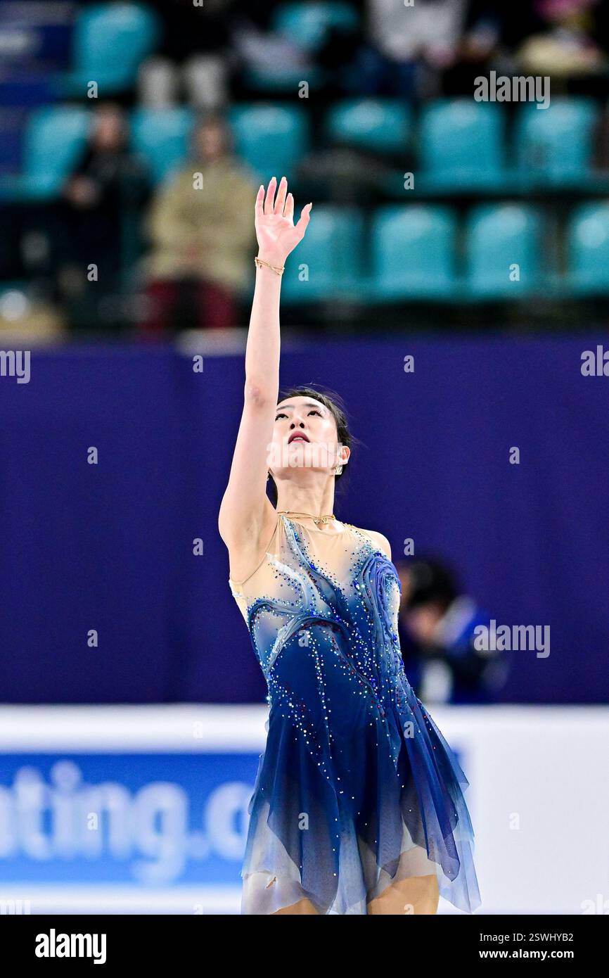Hongyi CHEN (CHN), during Women Short Program, at the ISU Four ...