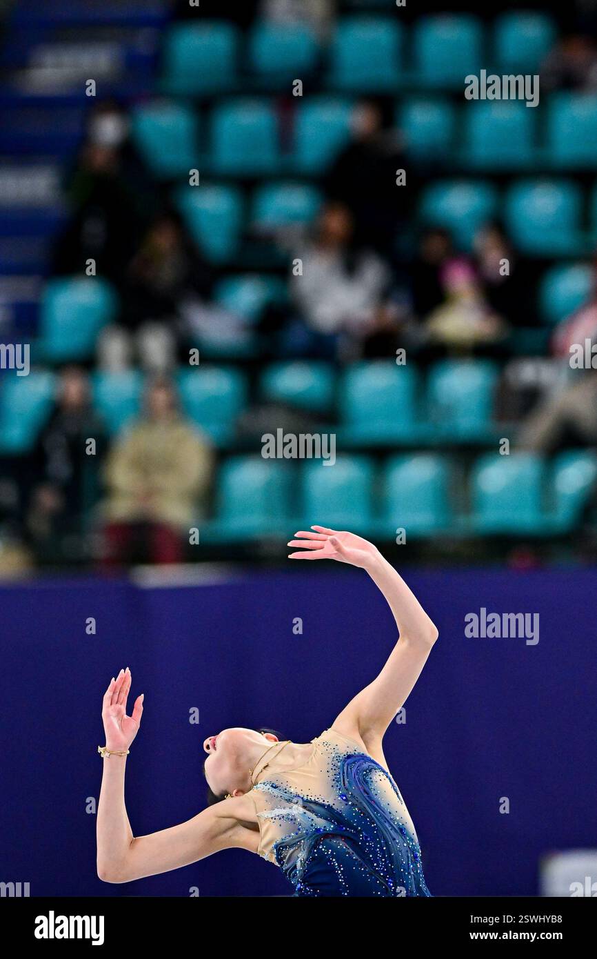 Hongyi CHEN (CHN), during Women Short Program, at the ISU Four ...