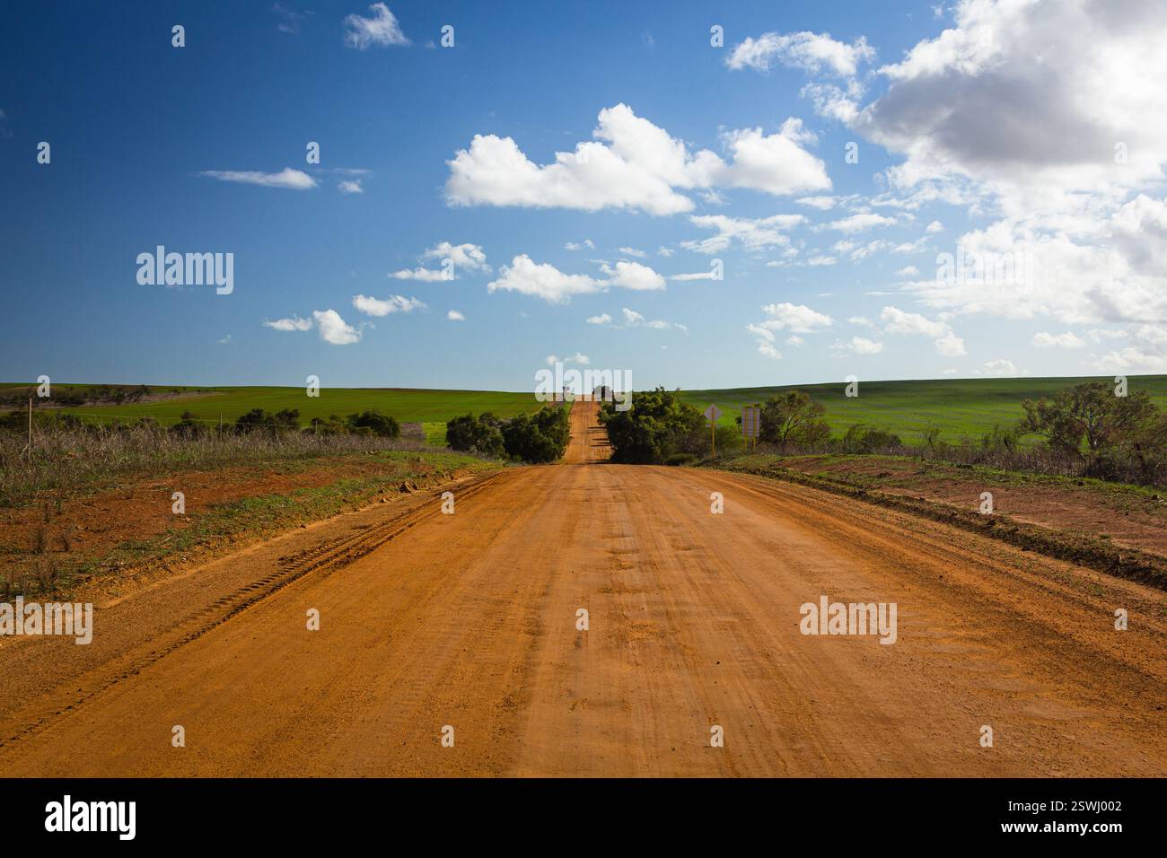 A vast wheat field and a single road in the Principality of Hutt River ...