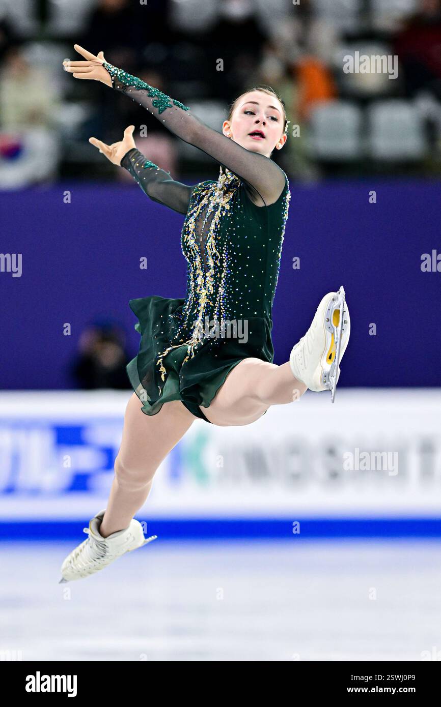 Sarah EVERHARDT (USA), during Women Short Program, at the ISU Four ...
