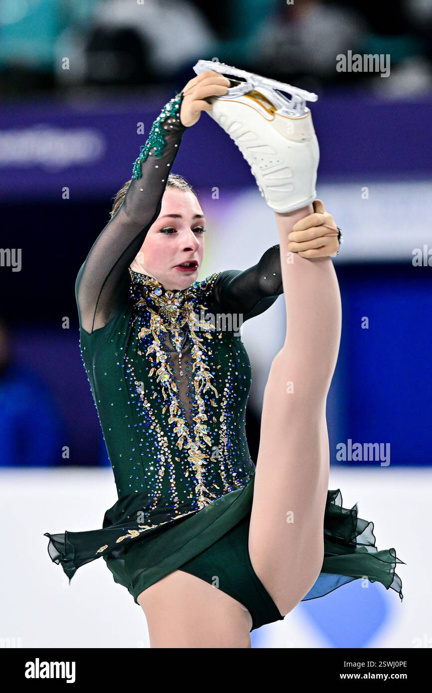 Sarah EVERHARDT (USA), during Women Short Program, at the ISU Four ...