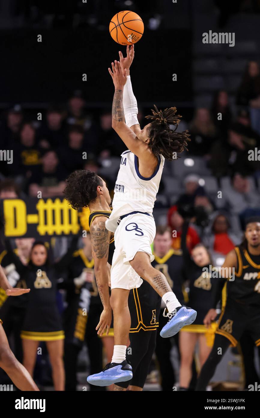 Boone, North Carolina, USA. 20th Feb, 2025. Georgia Southern Eagles ...