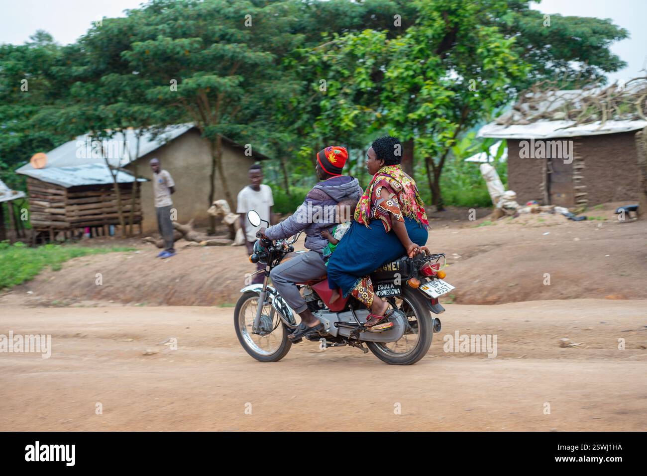 Motorcycle taxi ( Boda Boda in Kyaka II refugee settlement in Kyegegwa ...