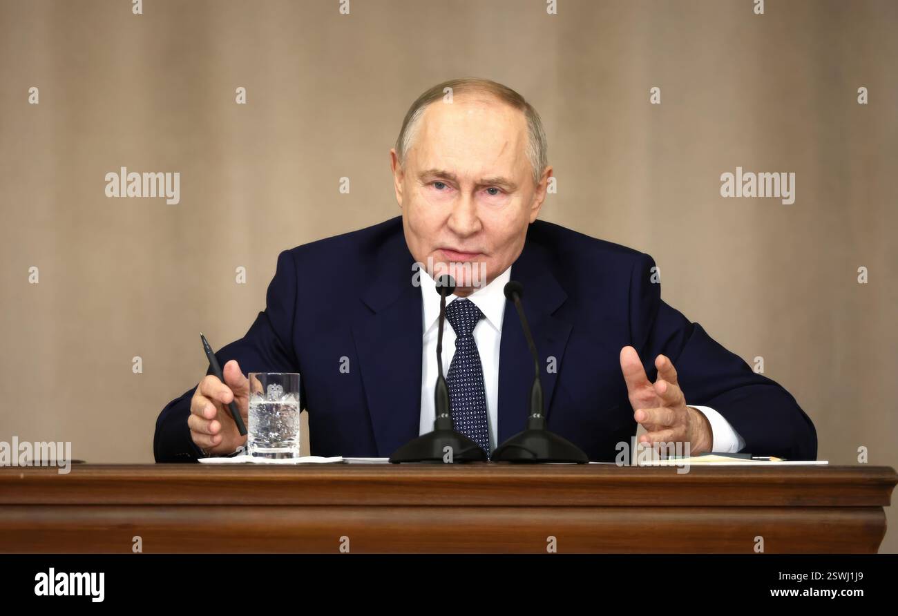 Moscow, Russia. 20th Feb, 2025. Russian President Vladimir Putin ...