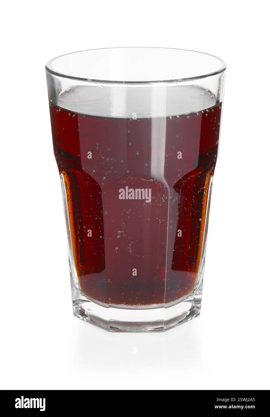 Sweet soda water in glass isolated on white Stock Photo - Alamy