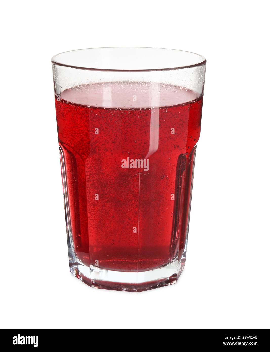 Sweet soda water in glass isolated on white Stock Photo - Alamy