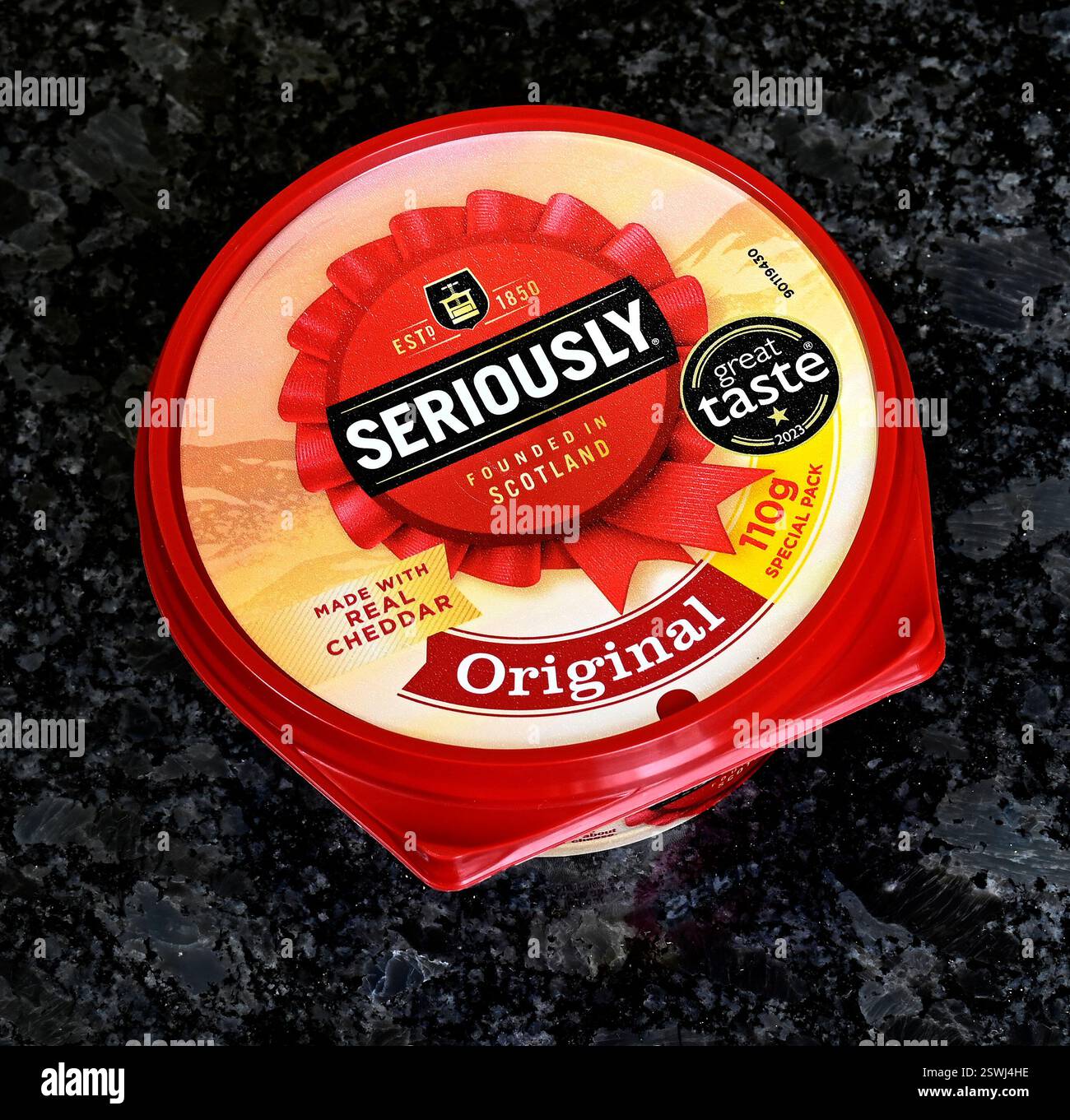 Pack of "Seriously" cheese spread. Made with real Cheddar. Original ...