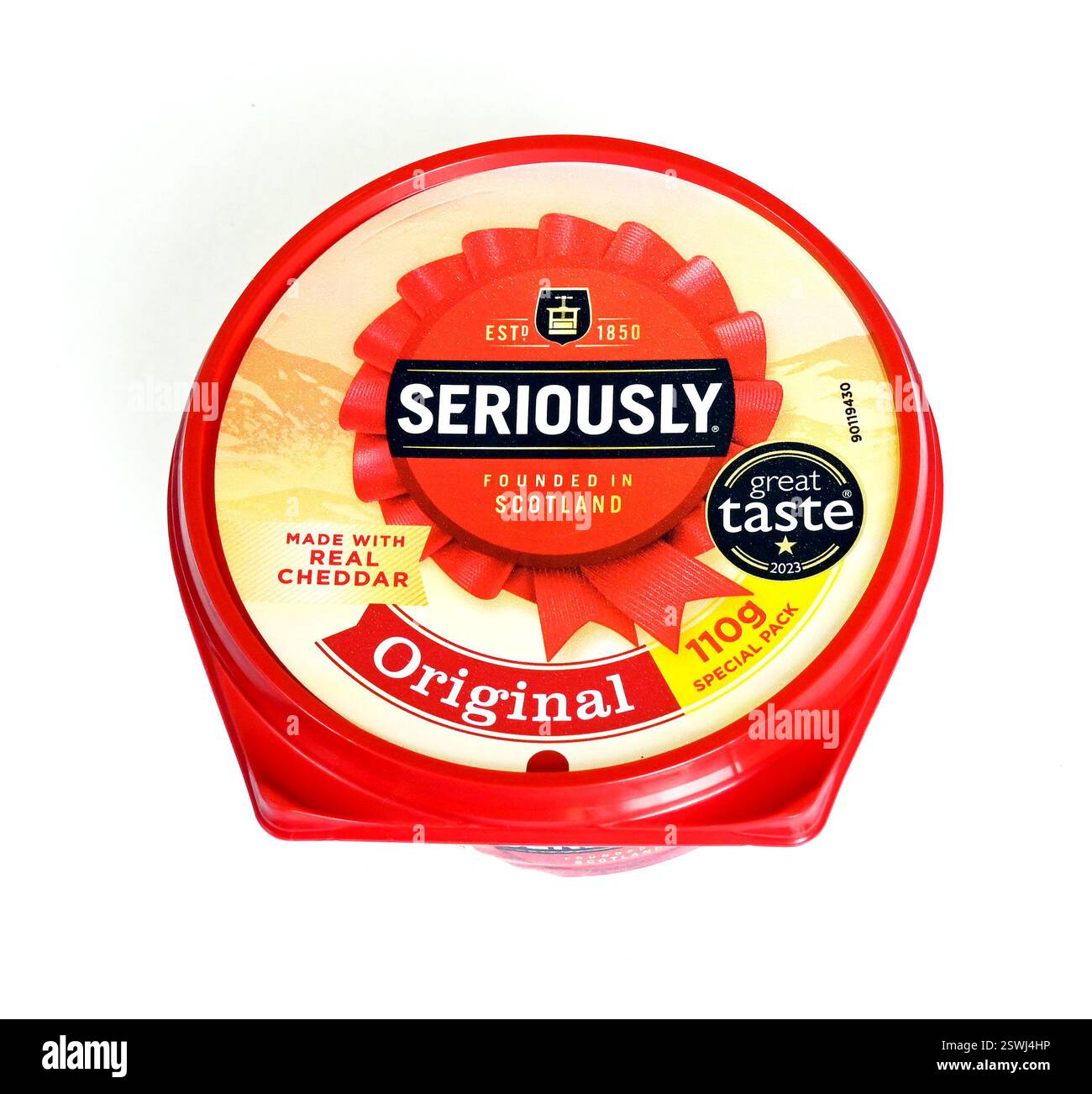 Pack of "Seriously" cheese spread. Made with real Cheddar. Original ...