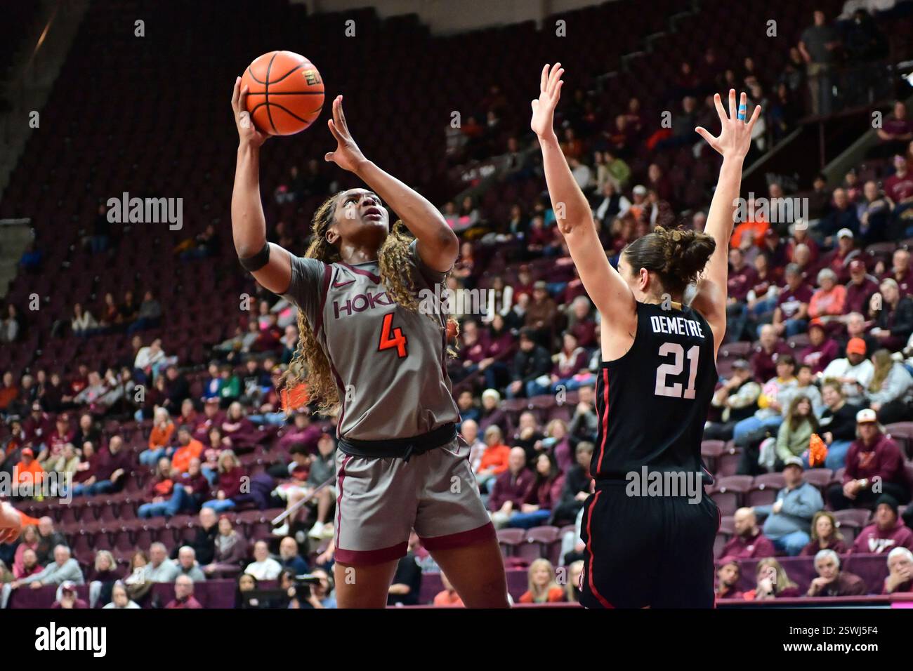BLACKSBURG, VA - FEBRUARY 20: Virginia Tech Hokies forward Rose ...