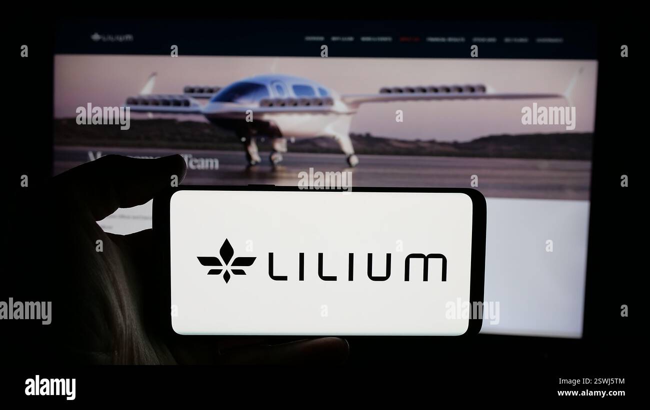 Germany. 17th Jan, 2025. In this photo illustration, a person is holding a cellphone with the ...