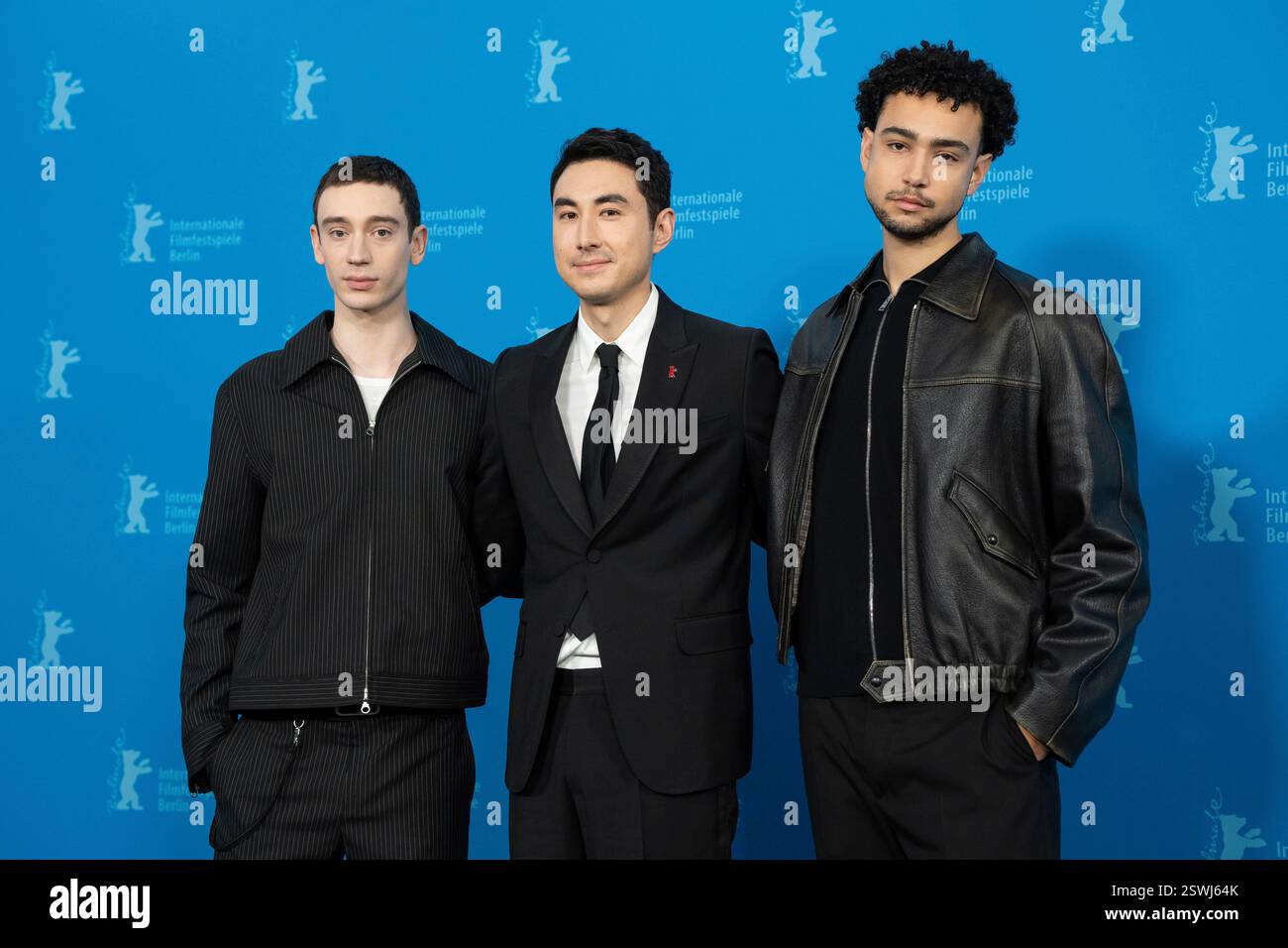 Theodore Pellerin, from left, Alex Russell, Archie Madekwe pose for ...