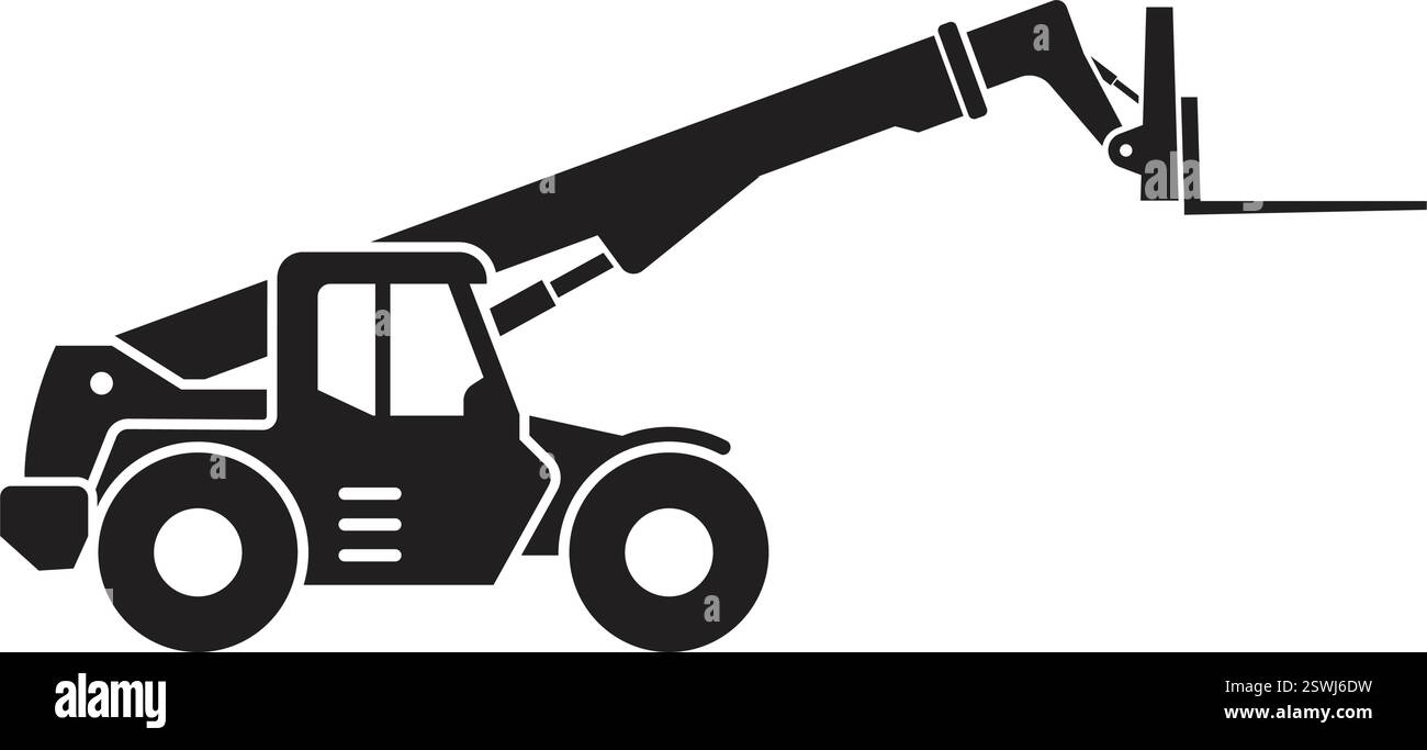 simple construction loader handler boom lift truck construction vehicle ...