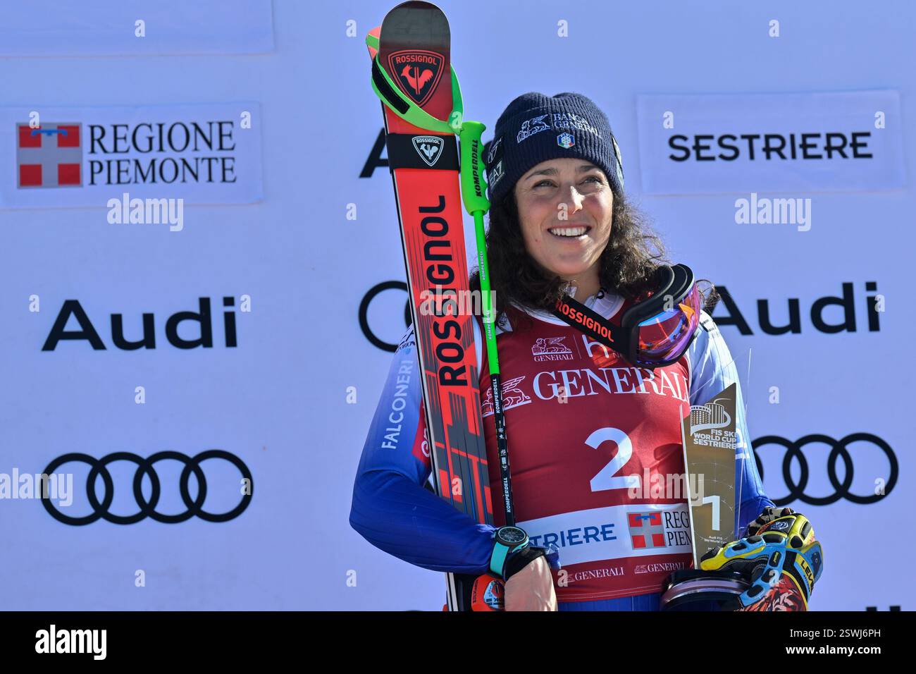 Sestriere, Italy. 21st Feb, 2025. Federica BRIGNONE ITA the winner ...