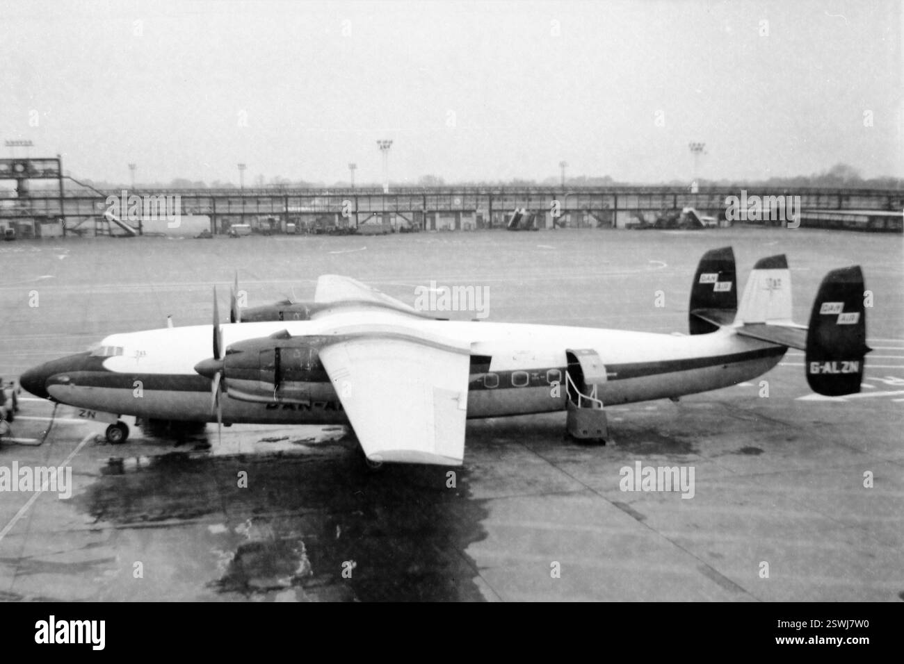 A Dan Air Avro Ambassador aircraft at Gatwick Airport in 1966 Stock ...