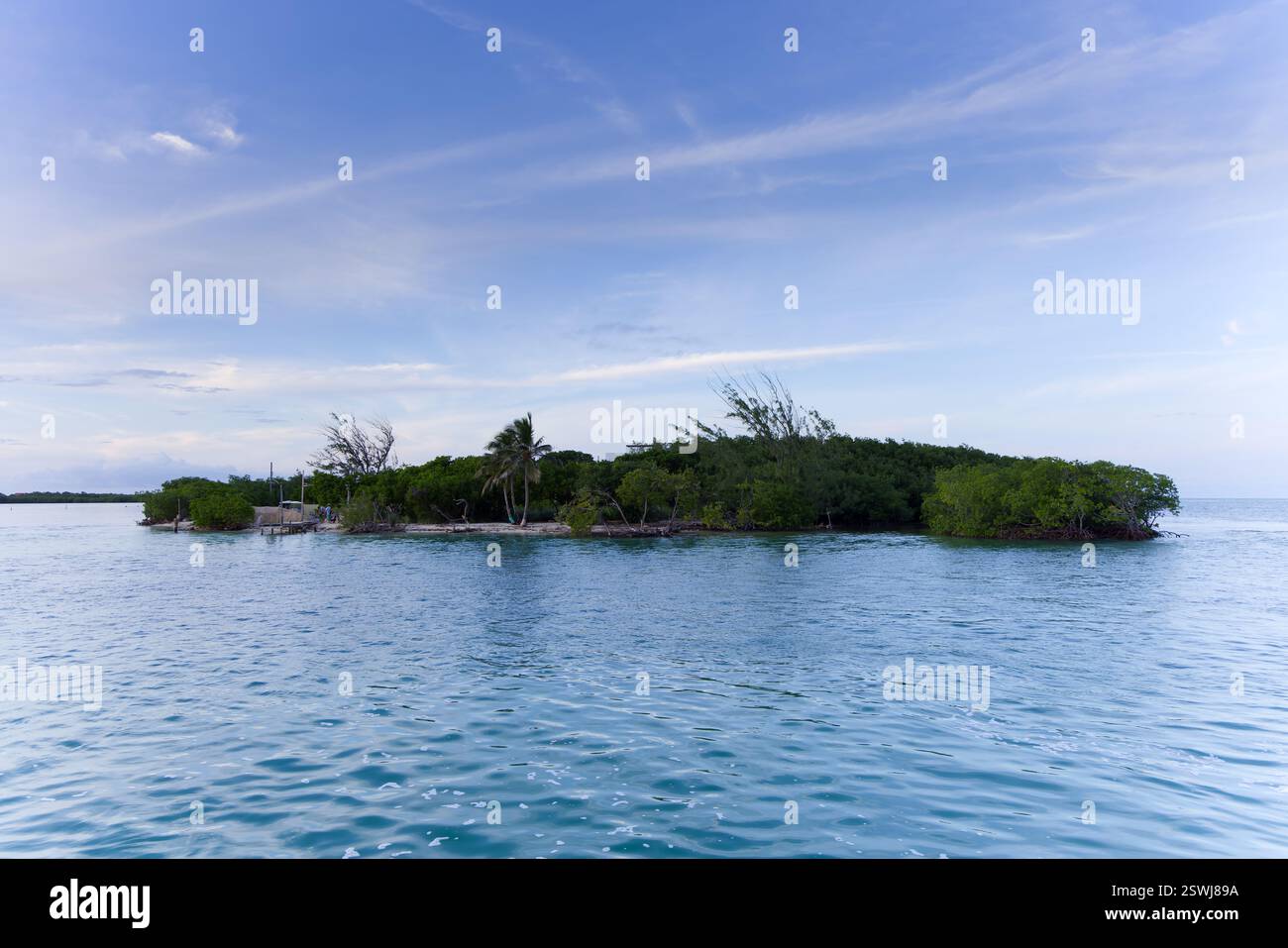 Sunset view from Caye Caulker Split before the storm, Belize Stock ...
